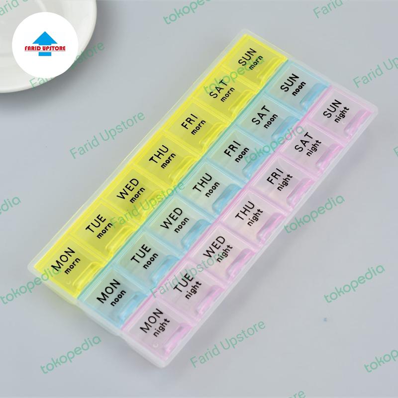 Pill Box 21 / Kotak Obat / Penyimpanan Pill - Shop | Tokopedia