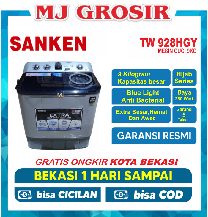 Jual MESIN CUCI SANKEN TW 928 HGY / TW 8600 / TW 8900 / PWM 8081 2 ...