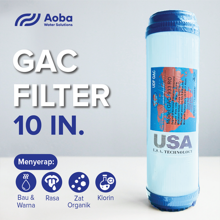 Jual 10" GAC Filter Granular Activated Carbon 10 inch Cartridge Filter ...