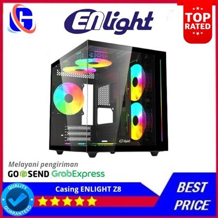 Casing ENLIGHT Z8 WHITE - Micro ATX - INCLUDE 3 FAN - Shop | Tokopedia