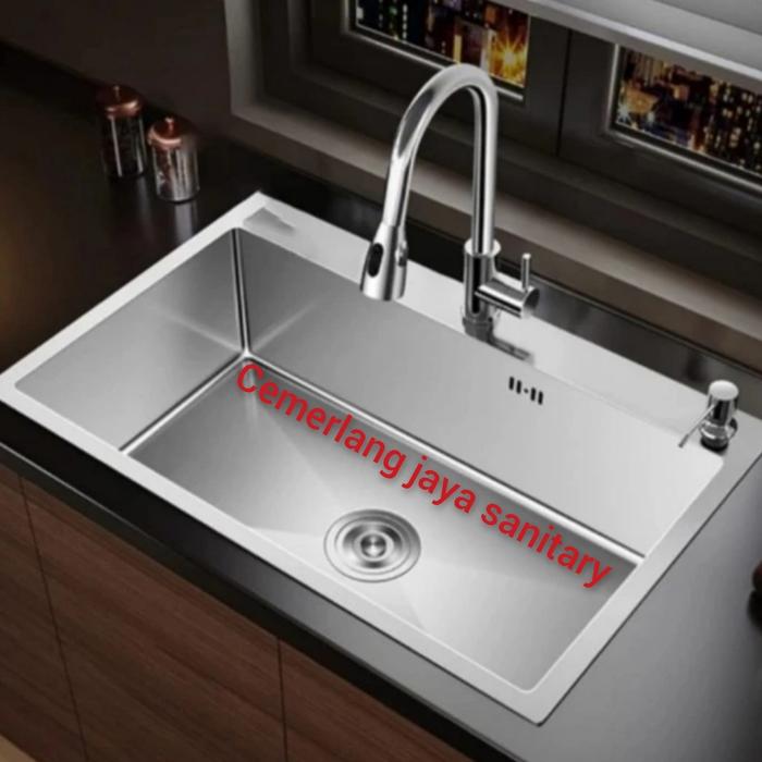 Jual Kitchen Sink Stainless 8050 Bak Cuci Pirng 1 Lubang Besar ...