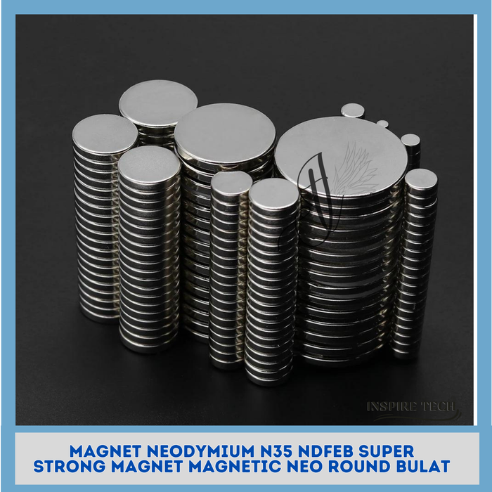 Promo Magnet Neodymium Strong N35 NdFeB Bulat Koin Super Kuat Magnetic ...