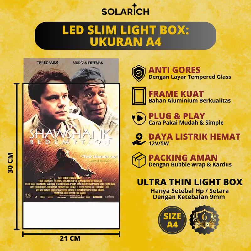 Lampu Display Slim Light Box A4 - Frame Iklan Promosi LED - Shop ...