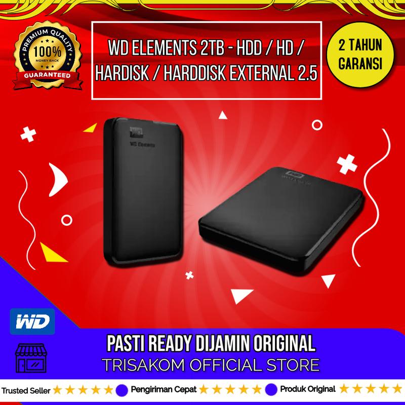 WD Elements 2TB - HDD / HD / Hardisk / Harddisk External 2.5 - Shop ...