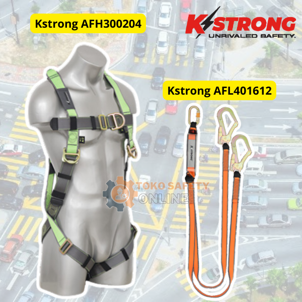 Jual KSTRONG Body Harness AFH300204 / Safety Full Body Harness Original ...