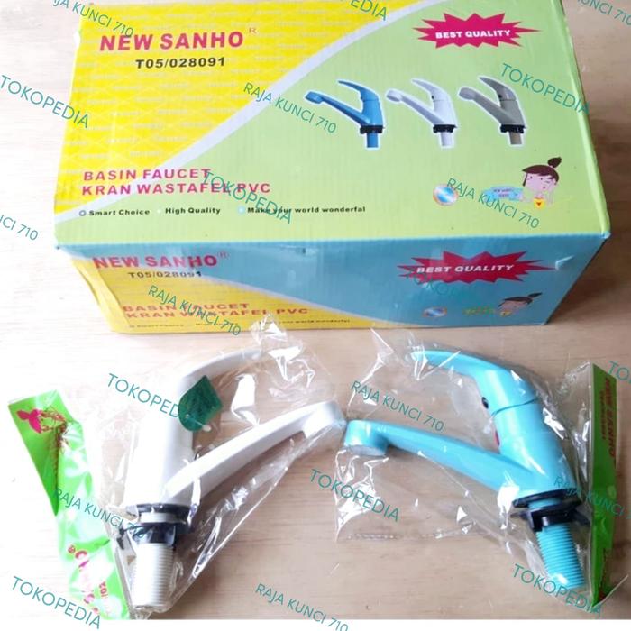 Jual Kran Wastafel PVC 1/2" New SANHO Kran Pvc Up Down /Kran Plastik ...