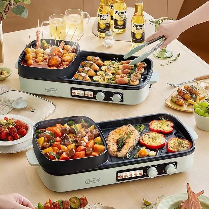 BEAR ELECTRIC 2in1 HOT POT GRILL PAN MULTIFUNCTION LARGE - Shop | Tokopedia