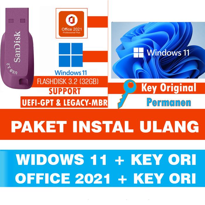 Promo USB Installer Win 11 Pro + OFFICE Flashdisk Installer Aktif ...