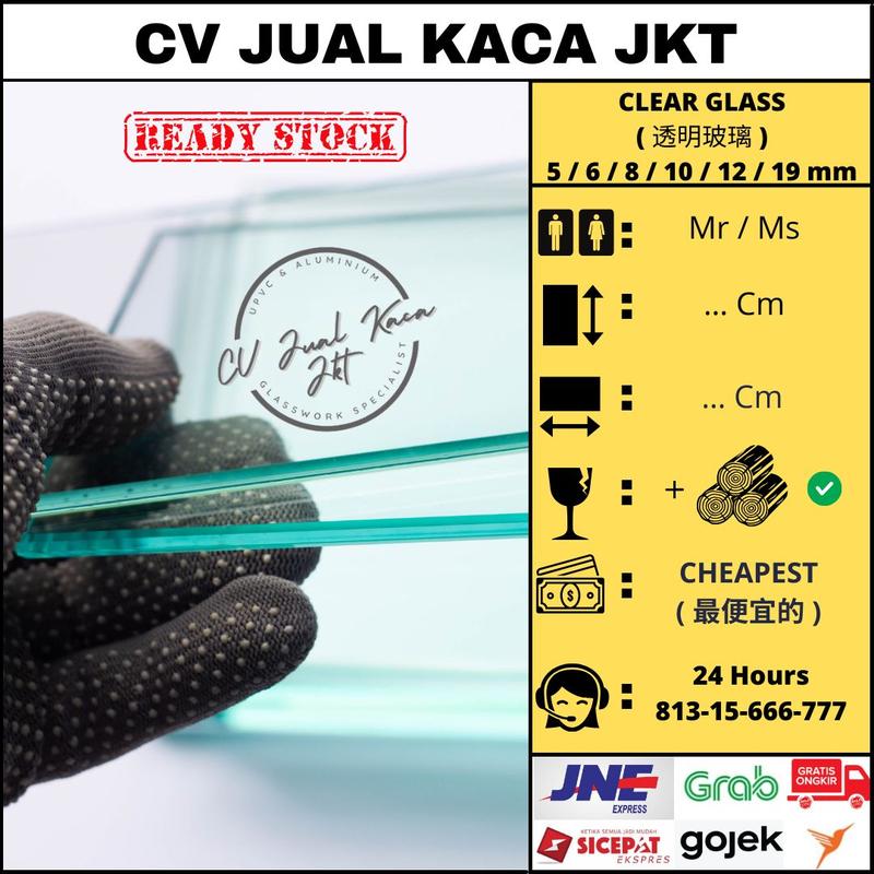 Kaca Clear / Kaca Bening 5 mm ( 5 mili ) masih tajam Volume 1 m2 - Shop ...