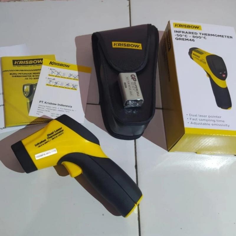 TERMOMETER INFRARED KRISBOW -50 - 800C DUAL LASER IR Thermogun - Shop ...