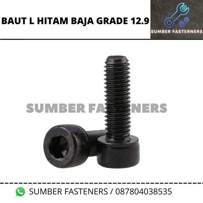 Jual Baut L Baja Hitam Inchi 3/8 x 2 1/2 Grade 12.9 - Jakarta Utara ...