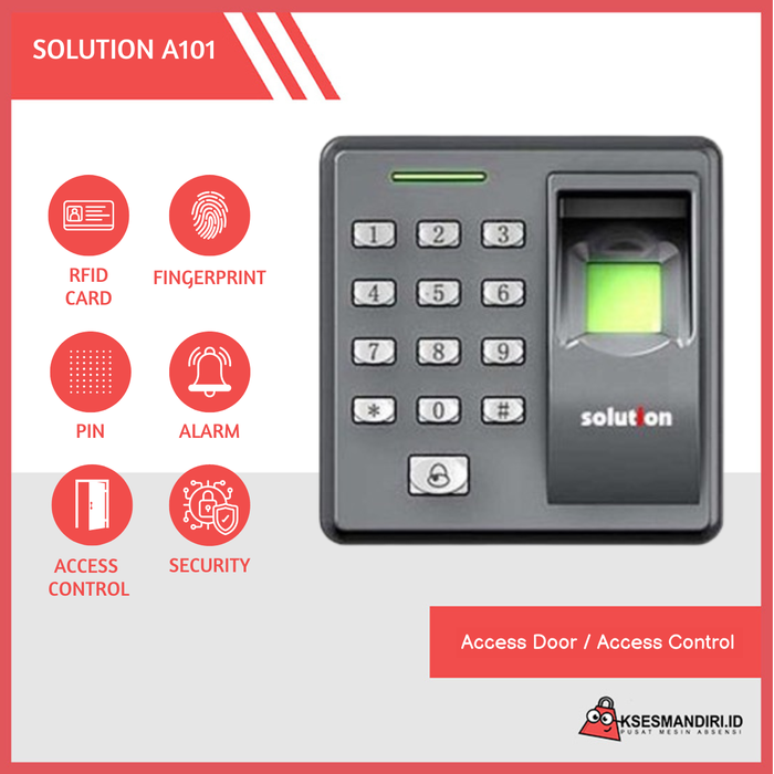 Jual SOLUTION A101 Mesin Absensi Fingerprint dan Access Door - Jakarta ...