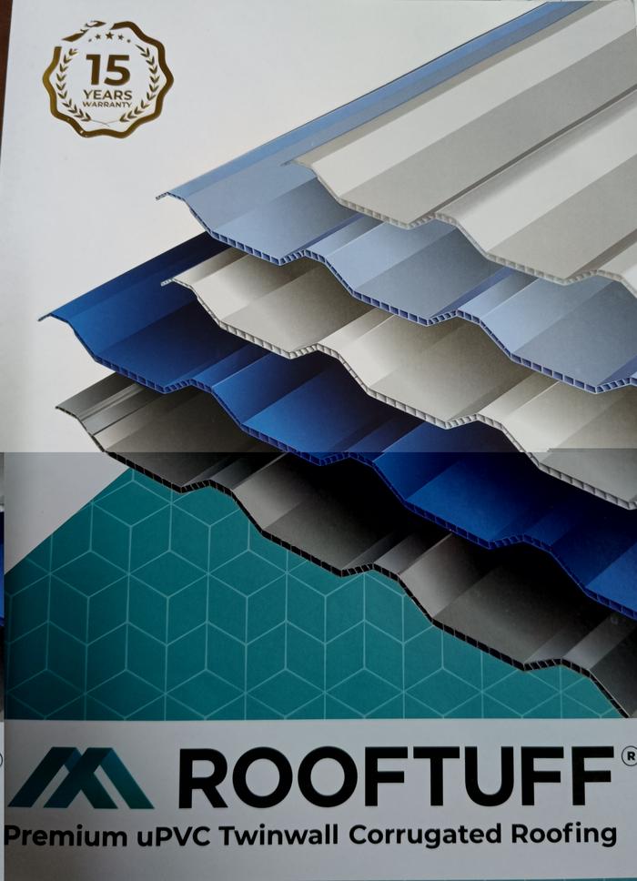 Jual Rooftuff 87 Premium Atap uPVC Twinwall Atap Dingin - Biru Muda ...