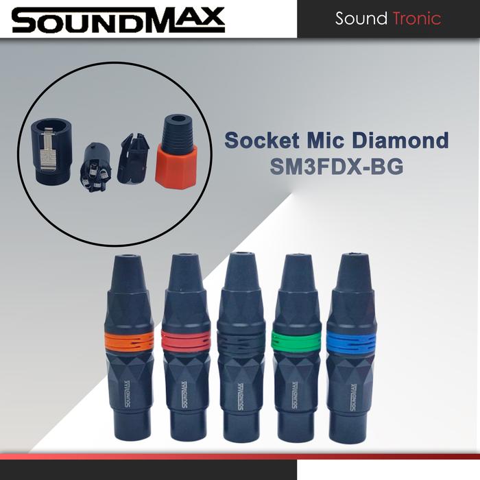 Jual Konektor Mic XLR Female Diamond SOUNDMAX - 1PCS-ORANGE - Jakarta ...