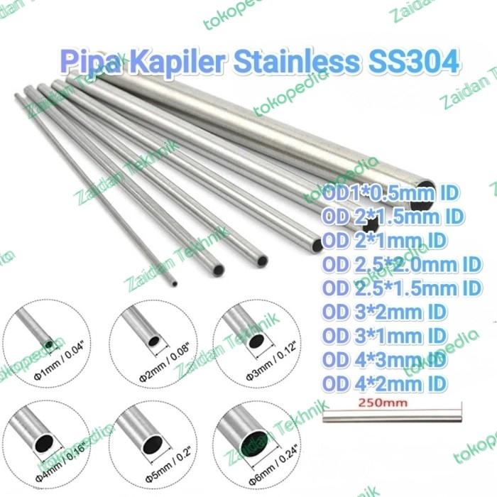 Jual Pipa Kapiler Stainless 304, Pipa Tubing OD 1mm, 2mm, 3mm, 4mm 5mm ...