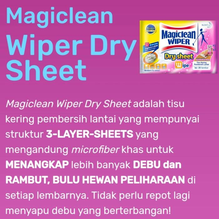 MAGICLEAN WIPER Mop Sheet/Stick-Dry 20/Wet 8-Alat/Tissue Pel Lantai ...