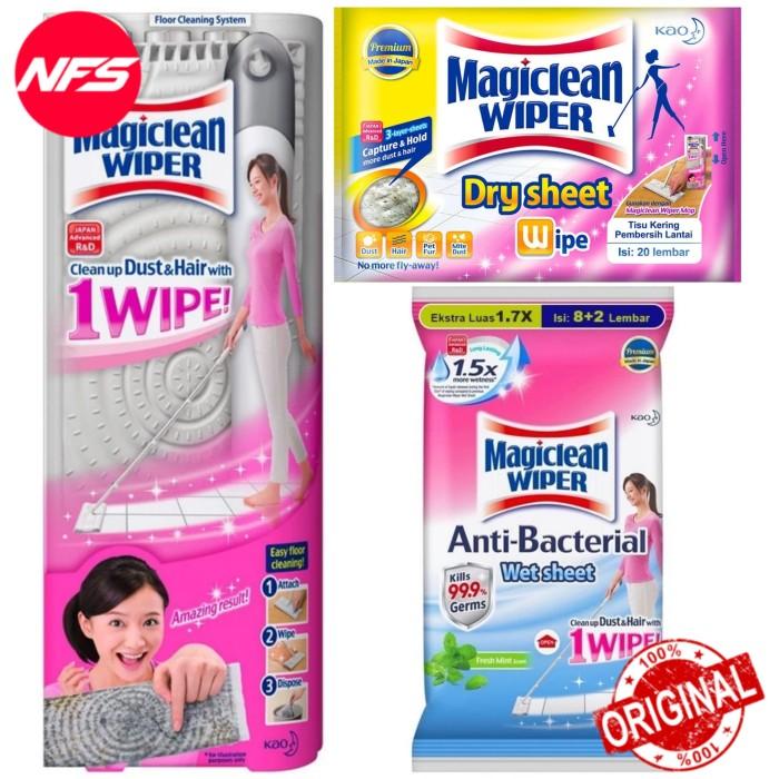 MAGICLEAN WIPER Mop Sheet/Stick-Dry 20/Wet 8-Alat/Tissue Pel Lantai ...