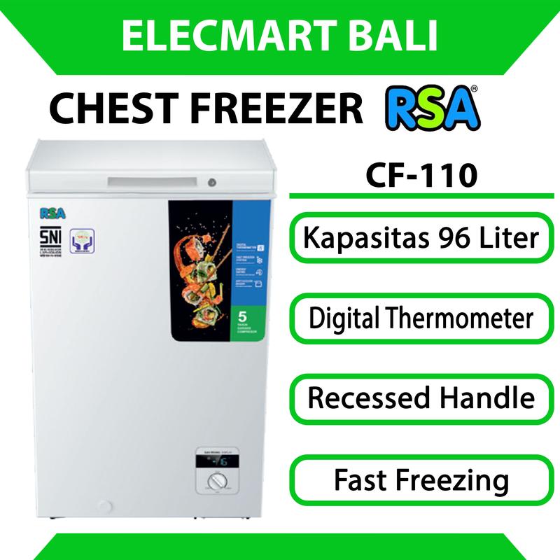 Box Chest Freezer 100 Liter RSA Digital Thermometer CF-110 CF110 - Shop ...