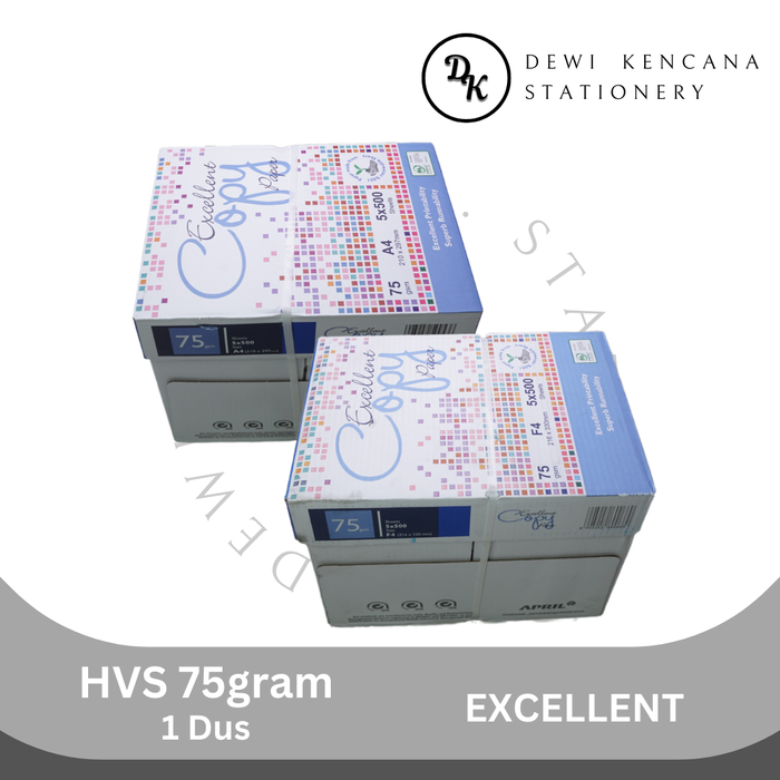 Jual Kertas HVS / Kertas Fotocopy Excellent Copy Paper 1 Dus isi 5 Rim ...