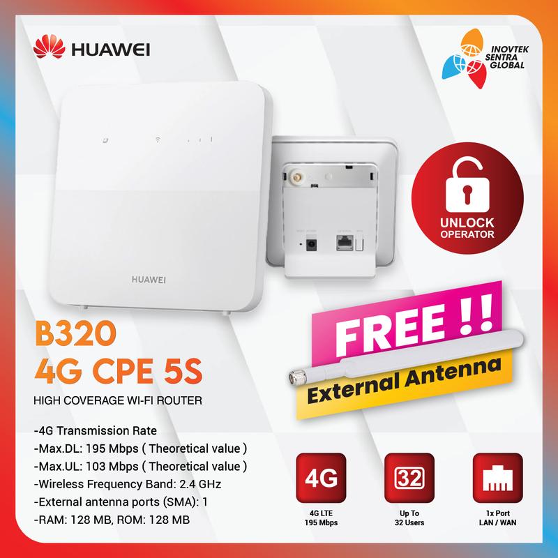 Huawei B320 Penganti Orbit Star 2 B312 Modem Router Wifi 4G UNLOCK ...