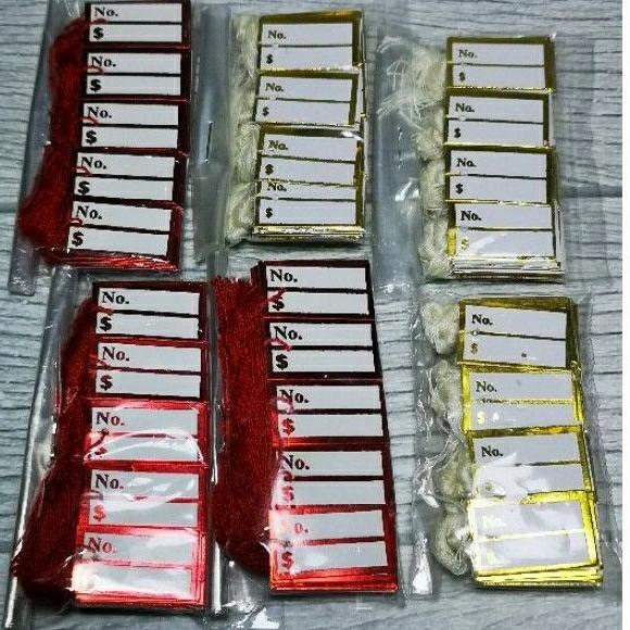 100 PCS / LABEL Harga LABEL PERHIASAN DENGAN TALI - Shop | Tokopedia