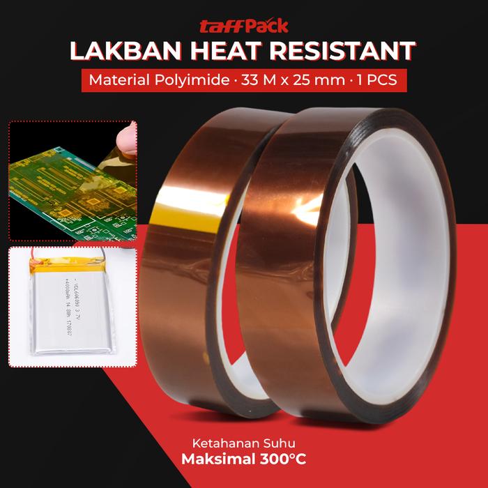 Jual NIKTO Lakban Isolasi Tahan Panas Kapton Polyimide Tape Soldering ...