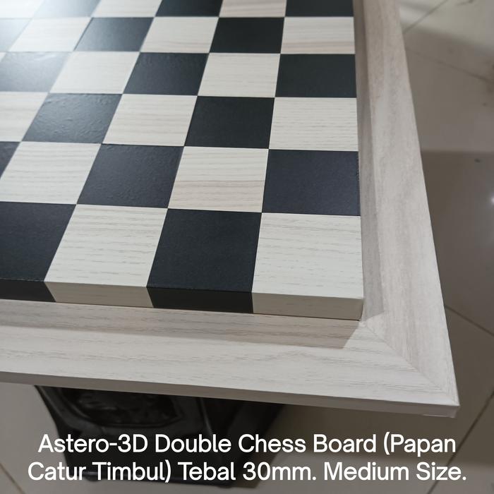 Jual 3D Double Chess Board (Papan Catur Timbul) Tebal 30mm. Medium Size ...