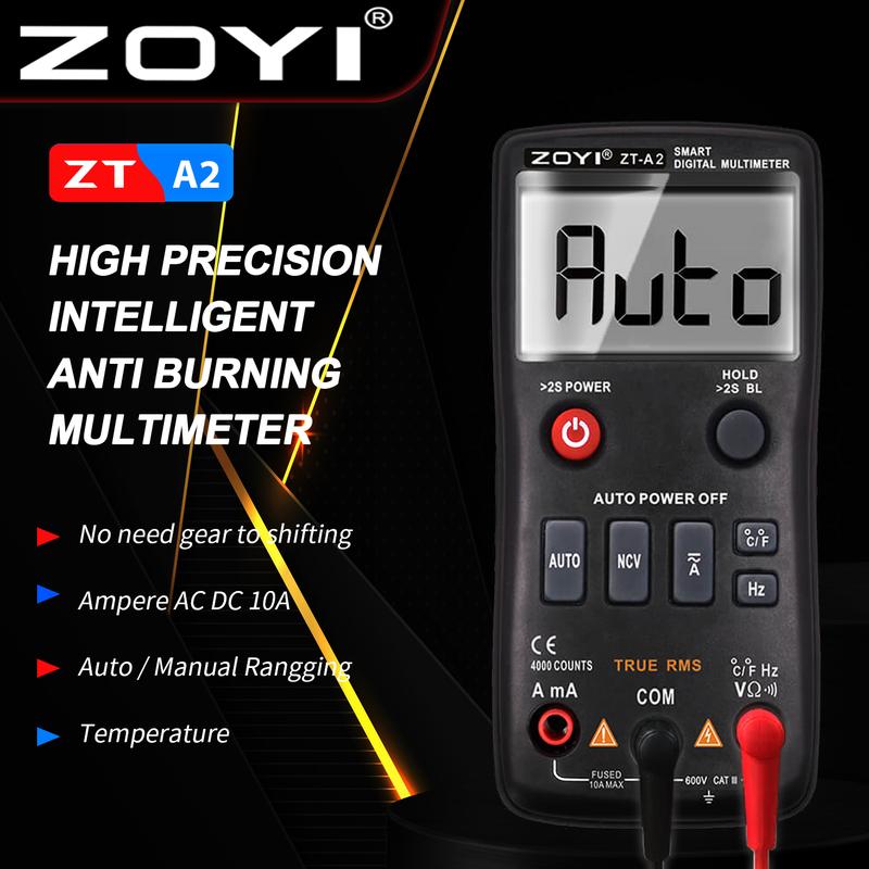 ZOYI ZT-A2 Auto Smart Multitester Avometer Digital AC DC Voltage - Shop ...