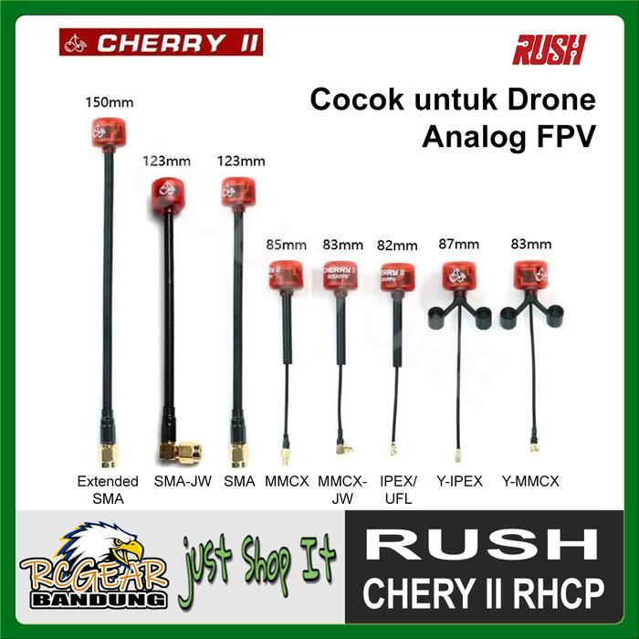 Jual RUSHFPV RUSH CHERRY 2 FPV ANTENNA II 5.8G RHCP SMA UFL IPEX MMCX ...