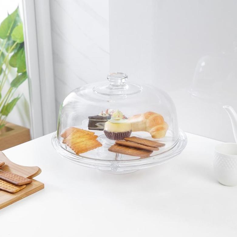 Cake Stand Kaca Dessert DELICIA Wadah Saji Kue W/ Tutup Kaca - Shop ...