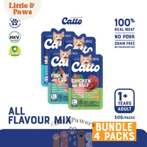 Catto Dry Food For Adult And Kitten Real Duck Tuna Chicken Salmon ...