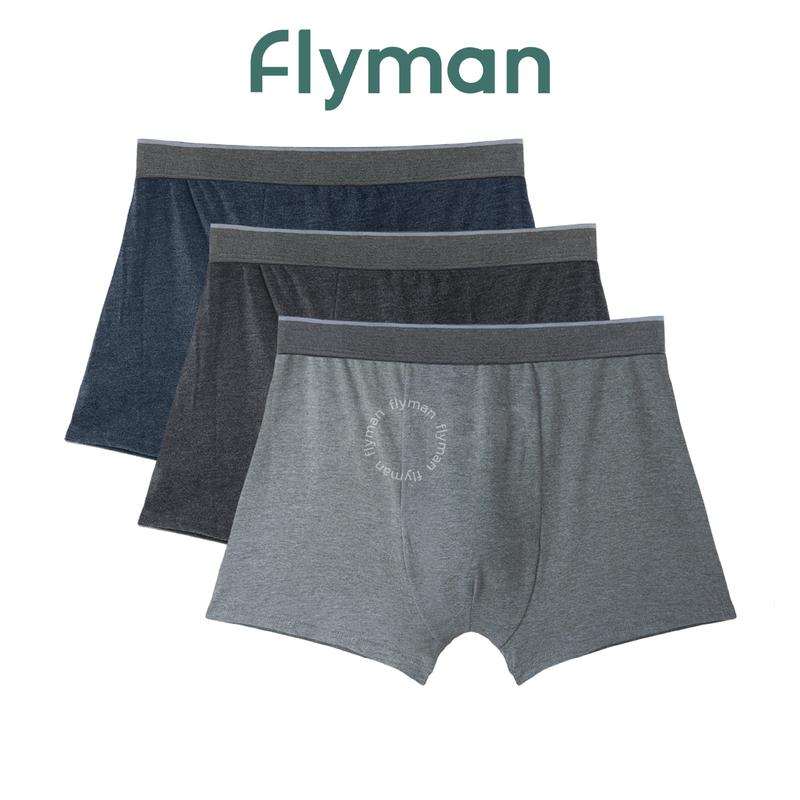 Flyman Celana Dalam Pria Boxer Cotton Blend 1 pcs FM 3381 - Shop | Tokopedia