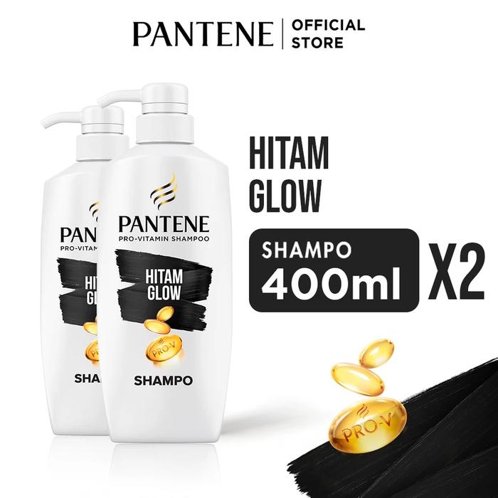 Promo Pantene Sampo Hitam Glow Pro-V Perawatan Rambut 400ml x2 ...