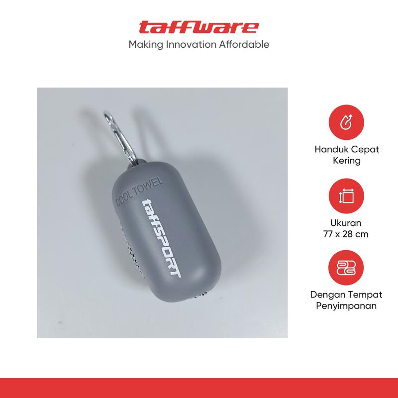 TaffSPORT Handuk Portable Travel Quick Dry Cooling 84x28cm with Pouch ...