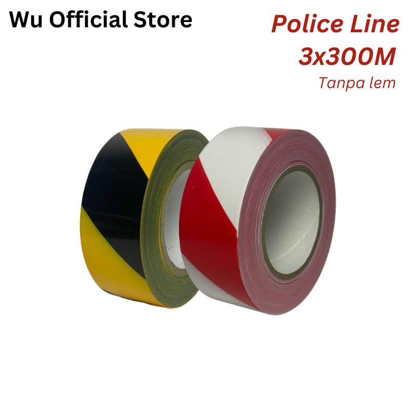 Police Line Kuning Hitam / Garis Polisi 3 Inchi x 300 Meter - Shop ...