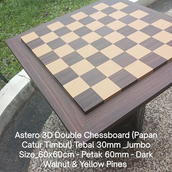 Jual 3D Double Chess Board (Papan Catur Timbul) Tebal 30mm. Jumbo Size ...