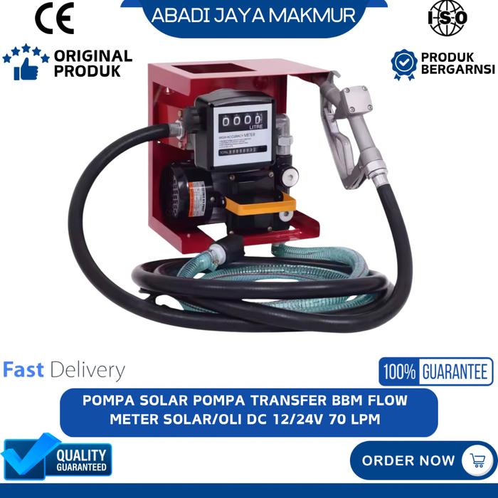 Jual Pompa solar Pompa transfer BBM Flow meter Solar/Oli DC 12/24V 70 ...