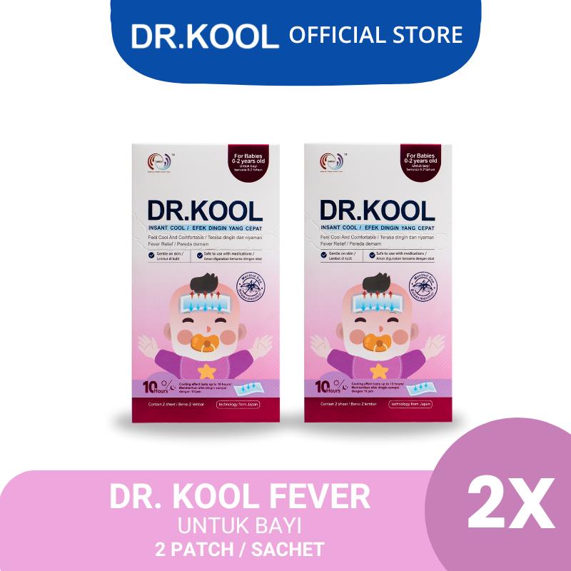 DR.KOOL Fever Baby [2x 2 Sachet] - Plester Demam Bayi Penurun Panas ...