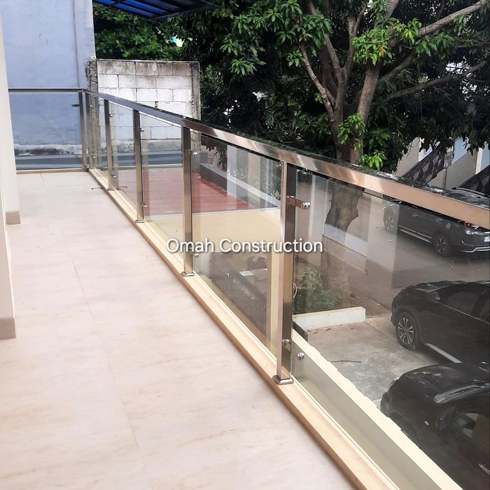 Jual Railing Tangga Void Balkon Stainless 201 Kaca Tempered 8 mm ...