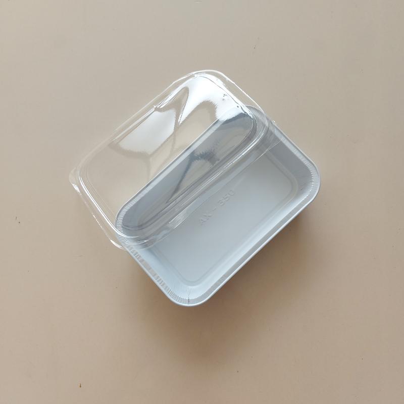 cup wadah aluminium foil persegi panjang putih ax350 tutup mika - Shop ...