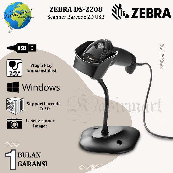 Promo Zebra DS2208 Scanner Barcode 1D 2D Scan QR Code Symbol DS2208 ...
