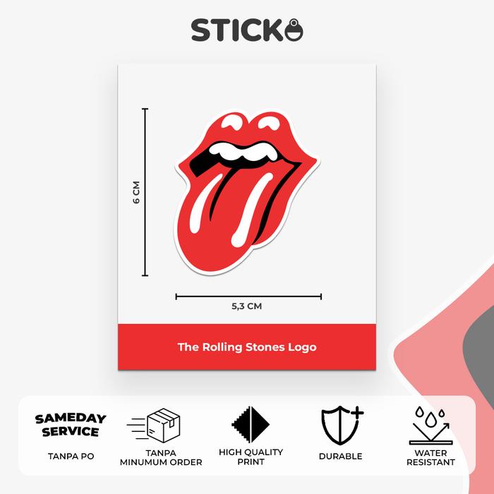 Jual The Rolling Stones Logo Sticker Print Musik Band Rock - Jakarta ...