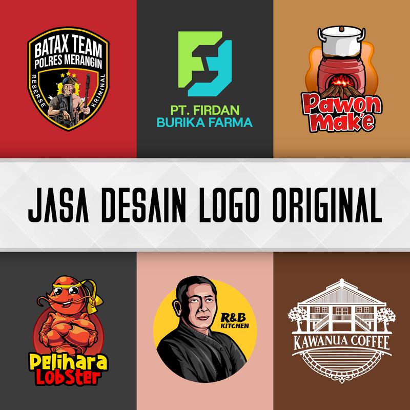 Desain Logo Profesional Original Perusahaan Inisial Makanan Komunitas ...