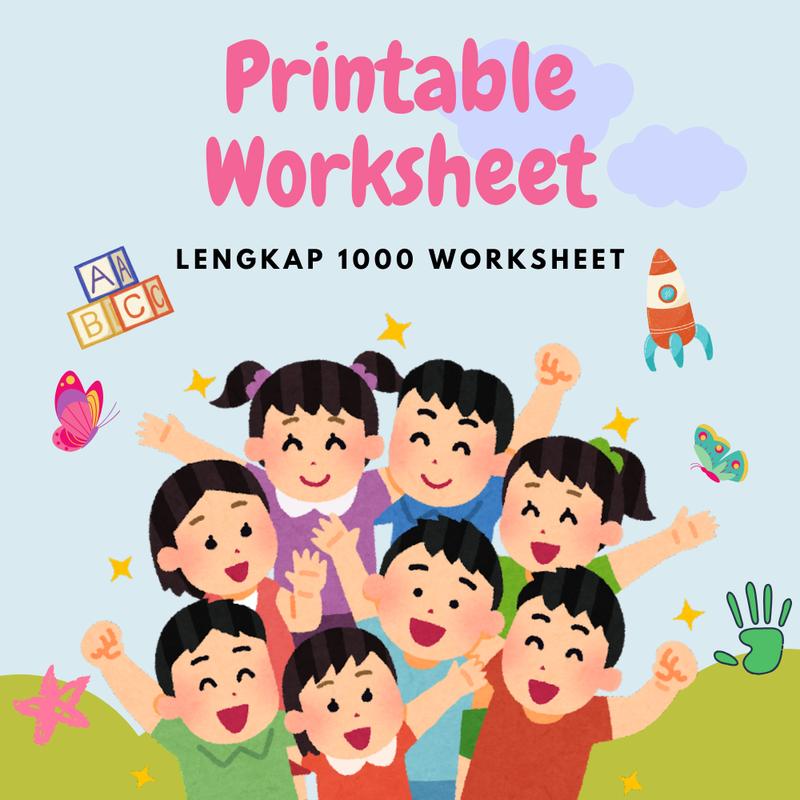 Printable Worksheet Edukasi Anak Belajar Menghitung & Mengenal Huruf ...