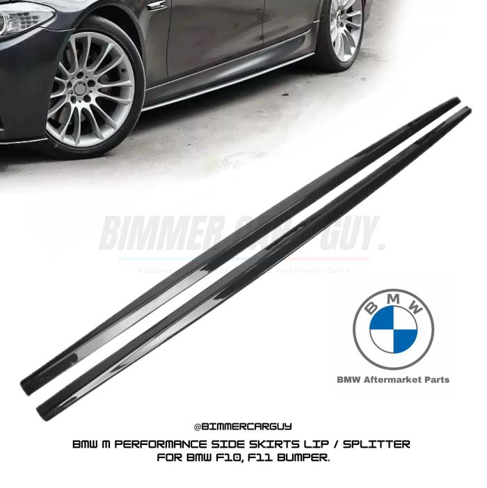 Jual M Performance Side Skirts Extension Lip / Splitter for BMW F10 ...