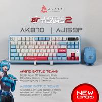 Promo Ajazz AK870 Battle Teams 2 TKL Mechanical Keyboard Three Mode RGB ...