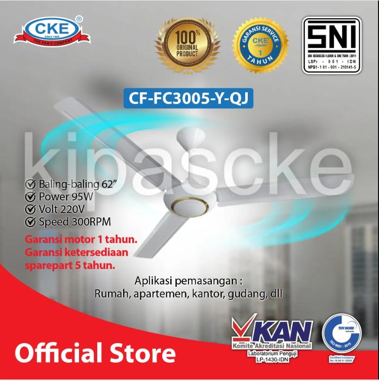 CKE Ceiling Fan 62 Inch Kipas Angin Gantung Plafon Rumah Sejuk - Shop ...