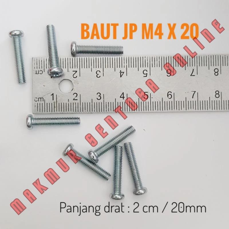 Baut Mur Putih M4 kepala bulat atau kepala rata baut elektronik baut ...