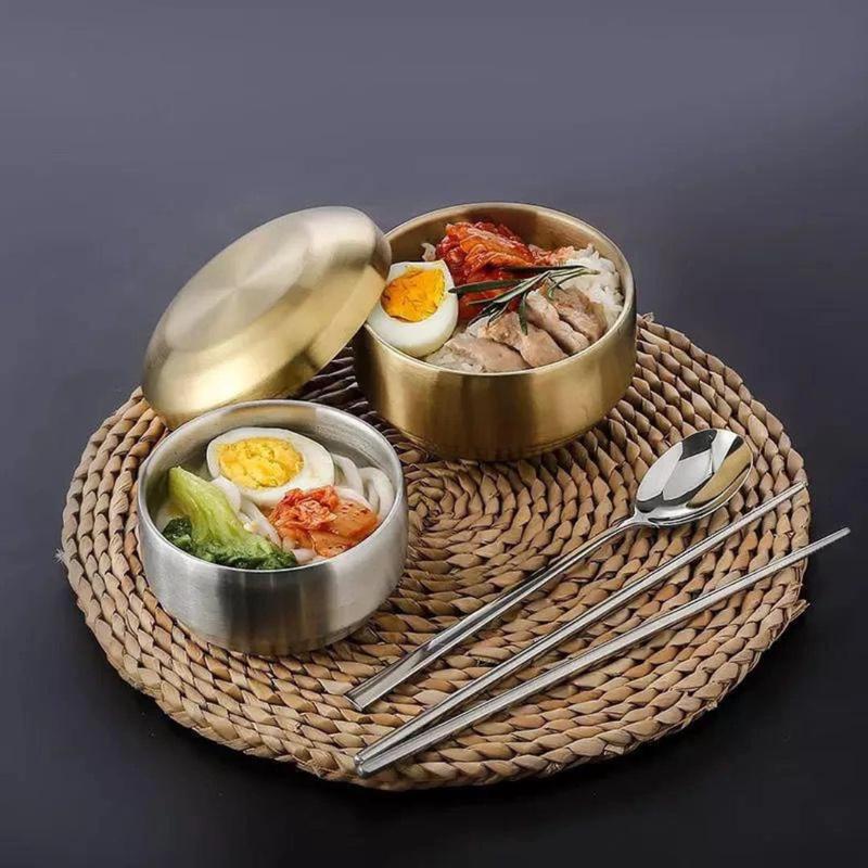 Mangkok Kimchi Nasi Sayur Dengan Tutup Korean Cuisine Stainless - Shop ...