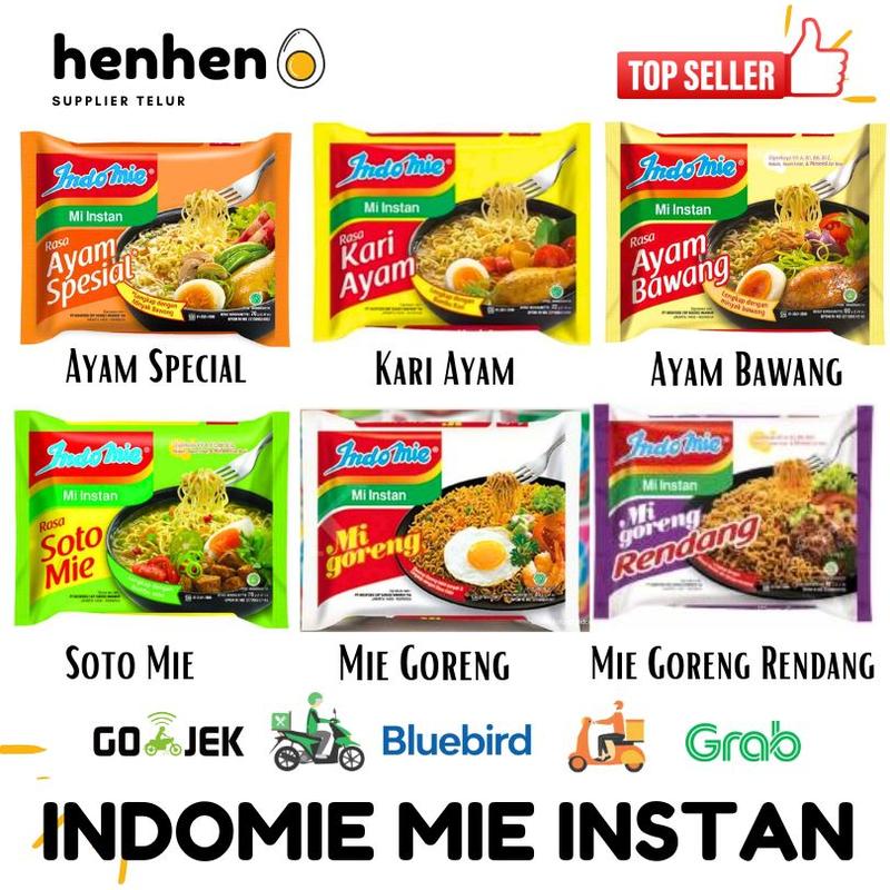 MIE INSTAN INDOMIE INDOFOOD 6 Varian HEN-HEN - Shop | Tokopedia